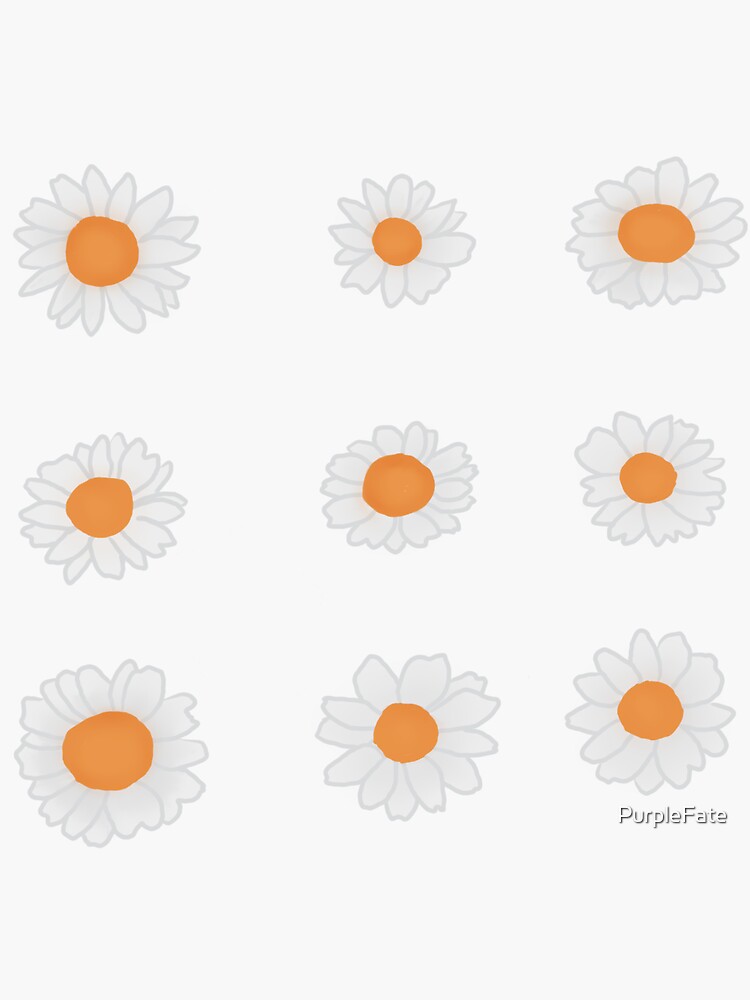 "Daisy Sticker Pack" Sticker for Sale by PurpleFate | Redbubble