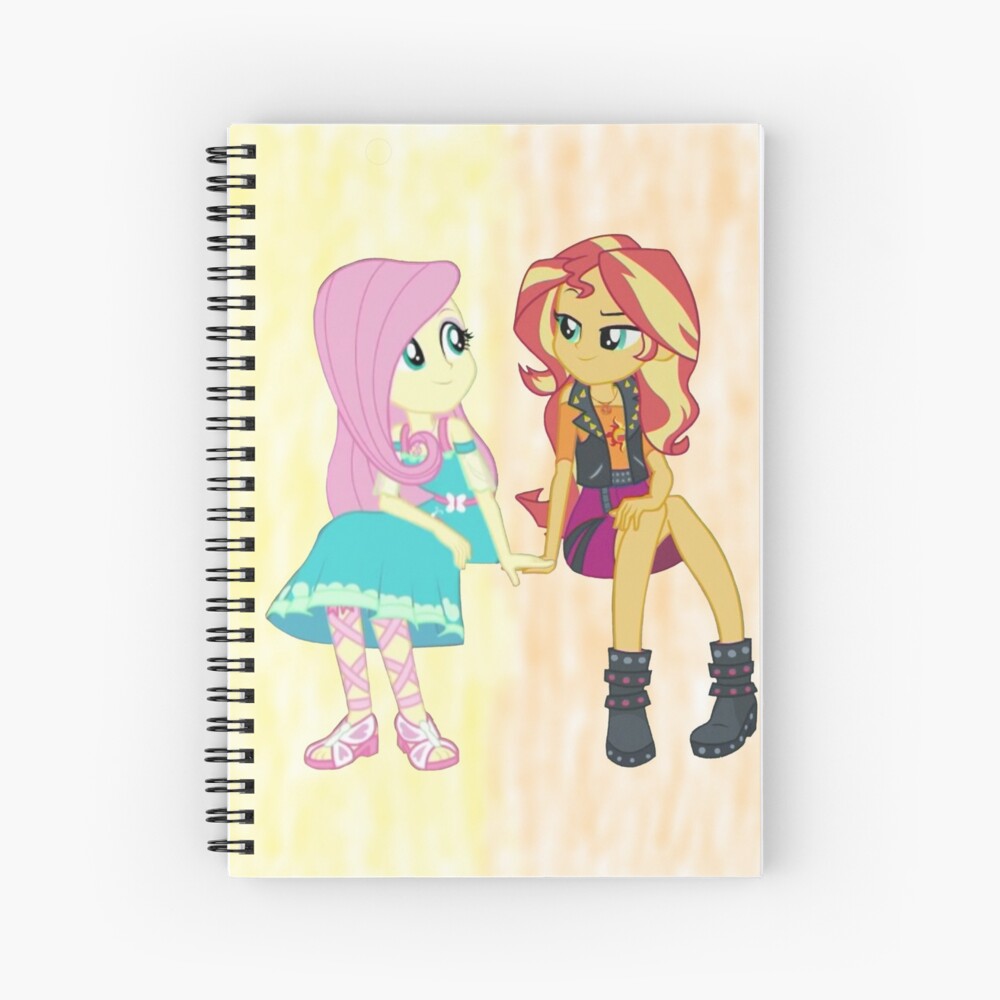 "Sunset Shimmer and Fluttershy" Spiral Notebook by hannahmander | Redbubble
