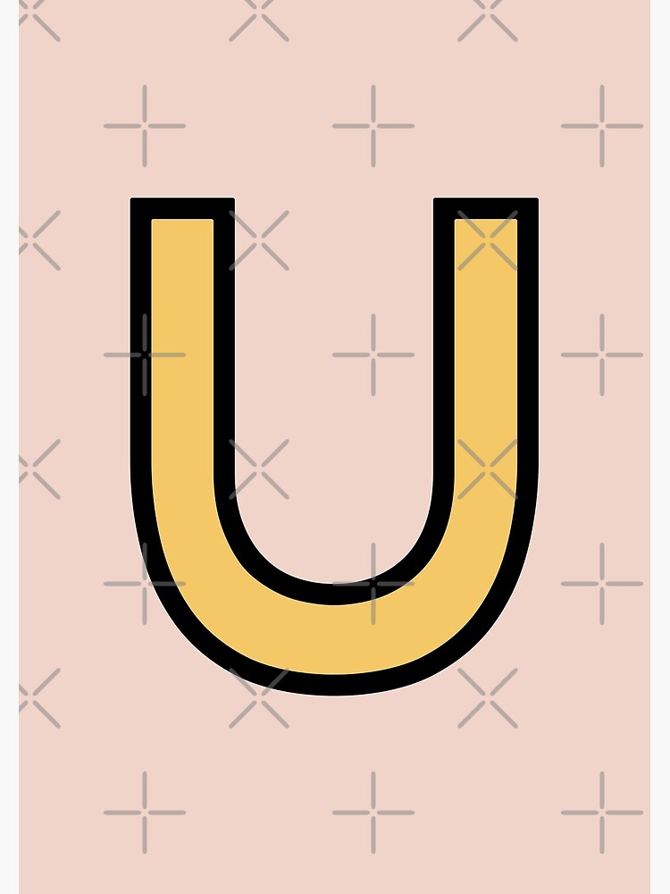 "Funky Yellow Letter U" Poster by Thespot | Redbubble