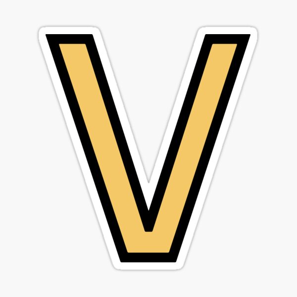 "Funky Yellow Letter V" Sticker for Sale by Thespot | Redbubble