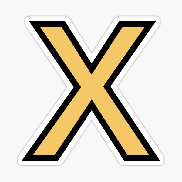 "Funky Yellow Letter X" Sticker for Sale by Thespot | Redbubble
