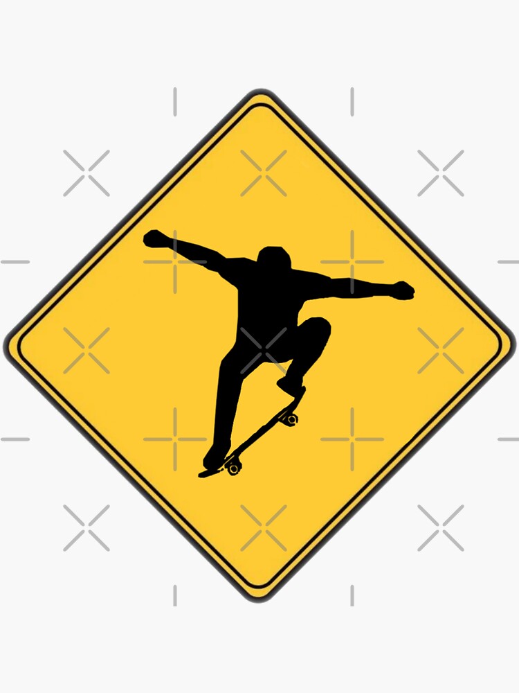 "Skater sign - road sign" Sticker by sihem11 | Redbubble