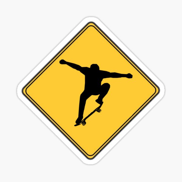 "Skater sign - road sign" Sticker by sihem11 | Redbubble
