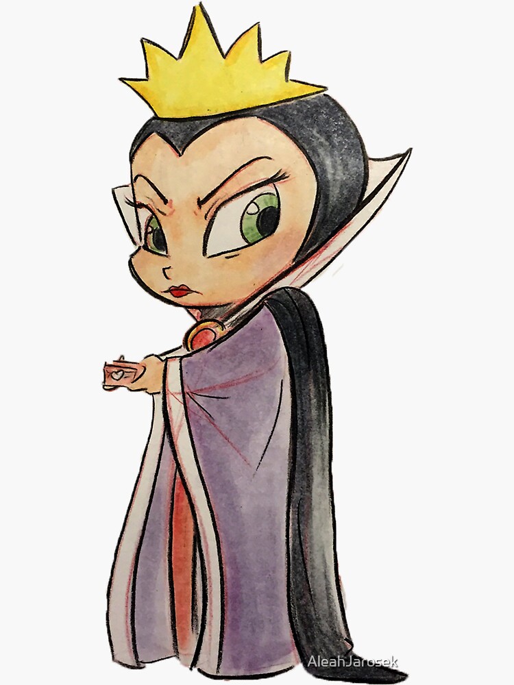 "Chibi Evil Queen" Sticker for Sale by AleahJarosek | Redbubble