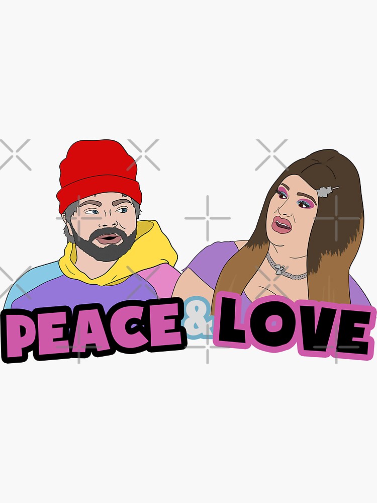 "H3 Frenemies Peace and Love" Sticker for Sale by bertance | Redbubble