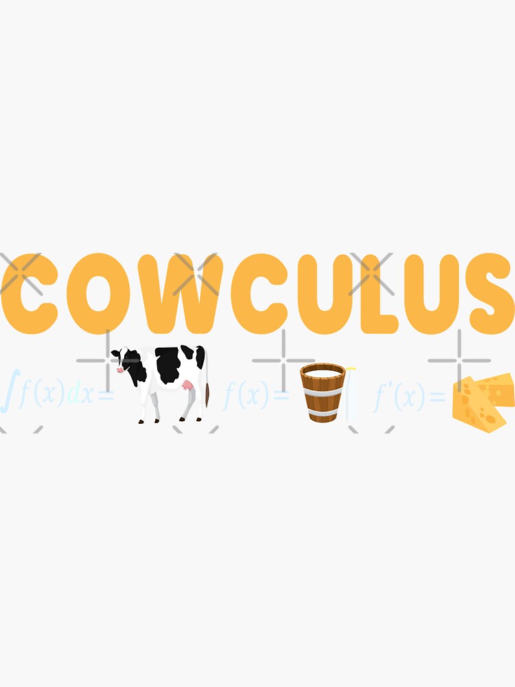 "Cowculus Math Physics Cows Cow" Sticker by mooon85 | Redbubble