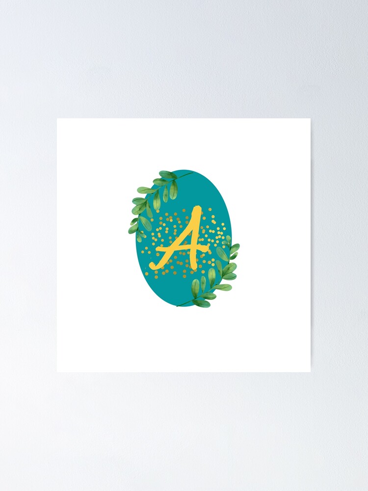 "Spring Letter A" Poster by DahliaDesign | Redbubble