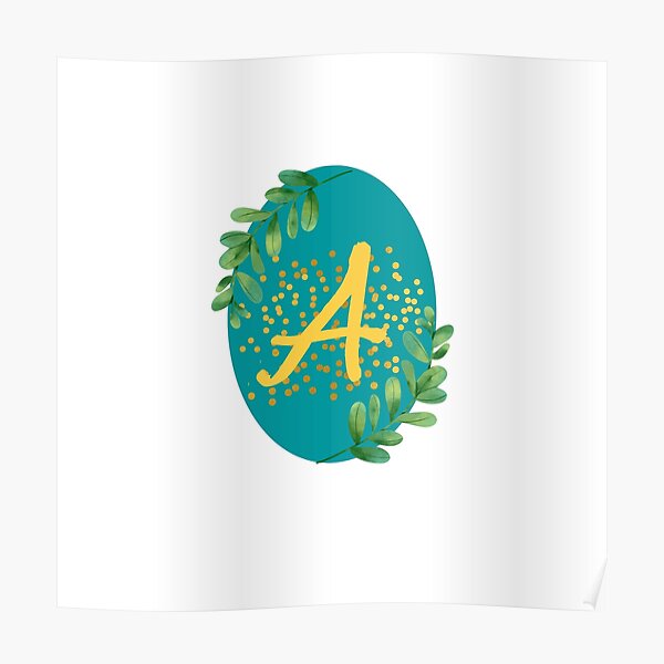 "Spring Letter A" Poster by DahliaDesign | Redbubble