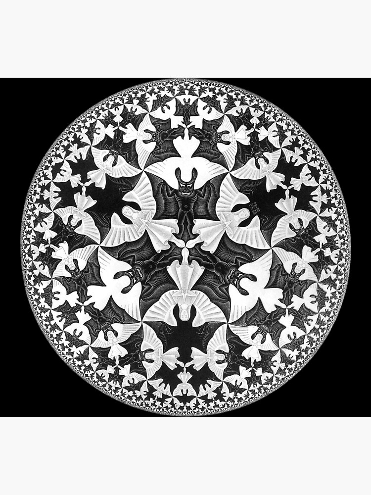 "Circle Limit IV (Bats Pattern), by Maurits Cornelis Escher" Poster by ...