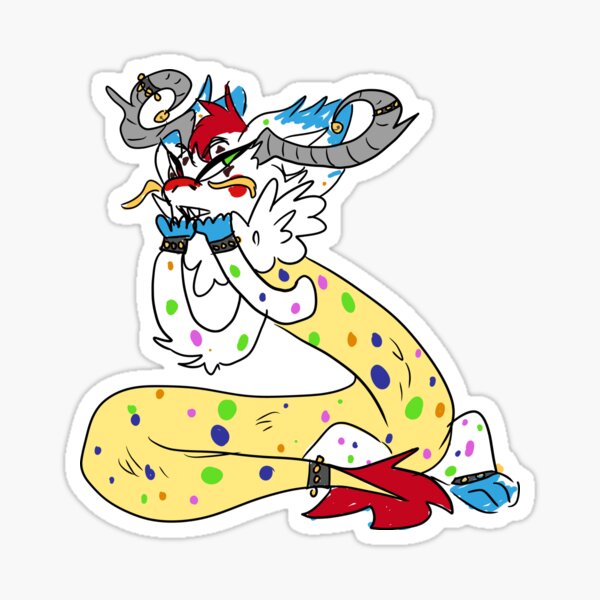 "fuzzy clown worm dragon" Sticker for Sale by Tyreencalypso | Redbubble