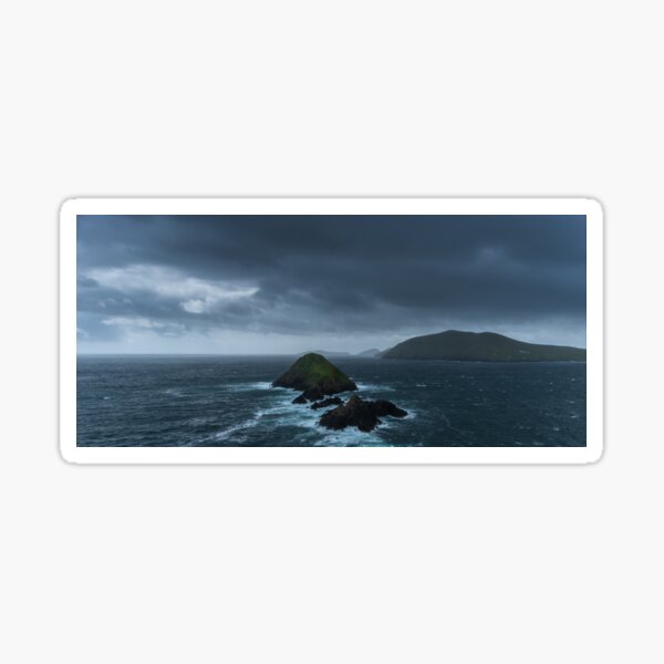 "Atlantic ocean, isles, cliffs, mountains and beautiful cloudy sky ...
