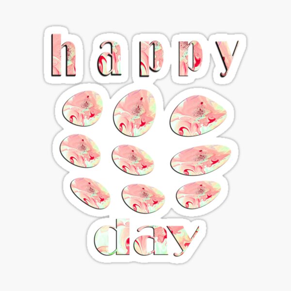 "happy day-Abstract- Art + Products Design " Sticker by haya1812 ...