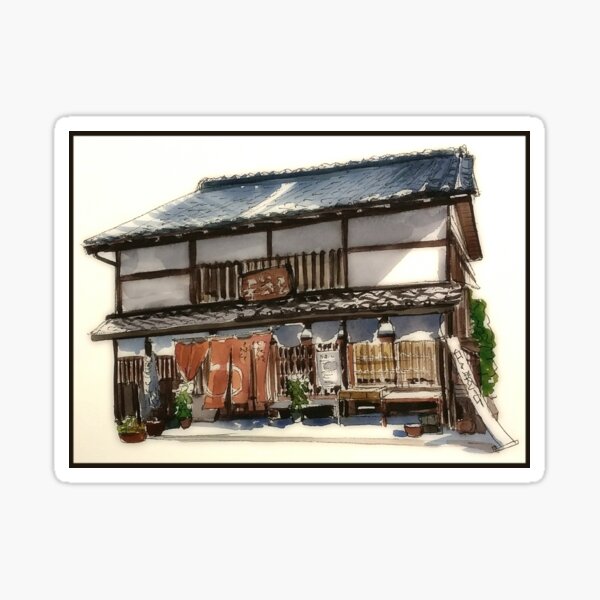 "Japanese house" Sticker by L-esthetique | Redbubble