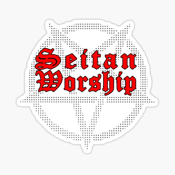 "Seitan Worship" Sticker for Sale by YorkshireVgn | Redbubble