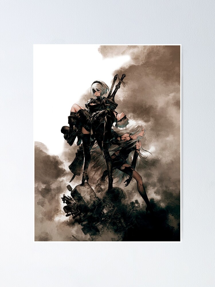 "Nier Automata 9S A2 2B" Poster for Sale by Xionhearth | Redbubble