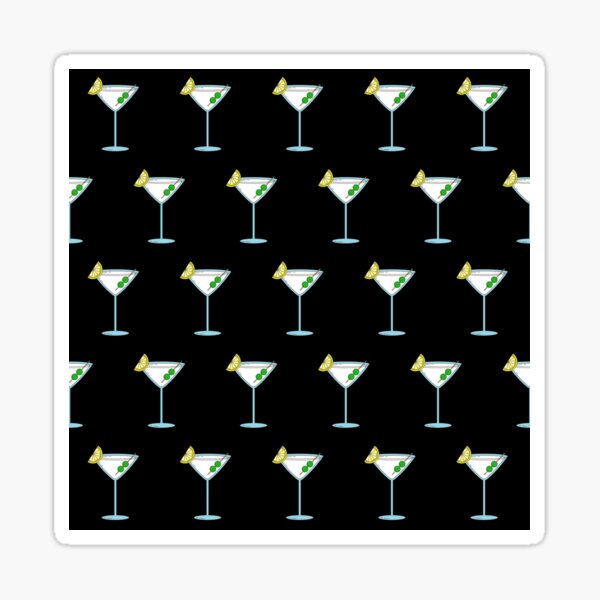 "Martini Cocktail Glass Bartender Alcohol Liquor " Sticker by ...