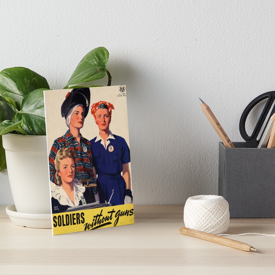 "Soldiers without guns - USA WW2 Poster" Art Board Print by retrochoose ...
