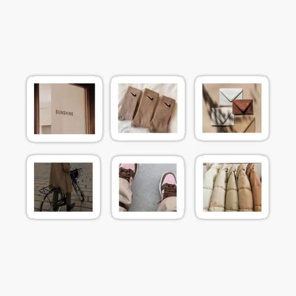 "Aesthetic Sticker Pack 02 — Brown" Sticker for Sale by LueurDespoir ...