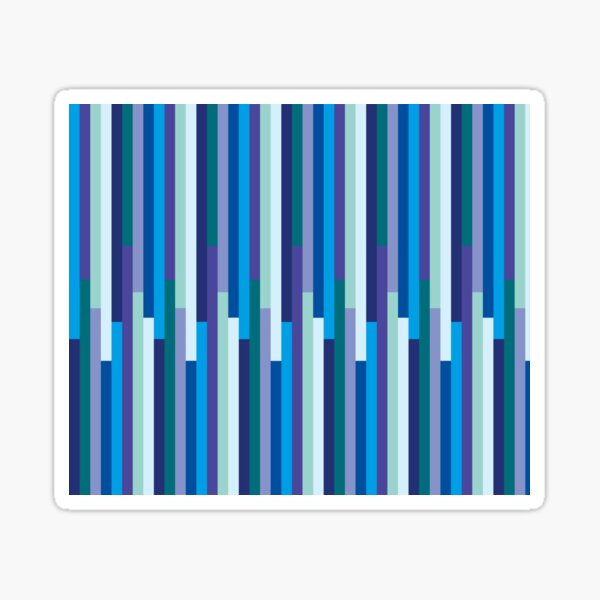 "Shades of blue stripes" Sticker for Sale by Pocketlass | Redbubble