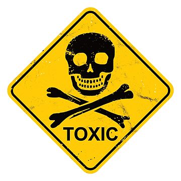 "Toxic Sign - Skull & Crossbones" Sticker for Sale by IncognitoMode ...