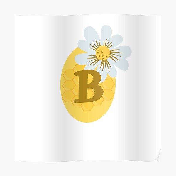 "Spring Letter B" Poster by DahliaDesign | Redbubble