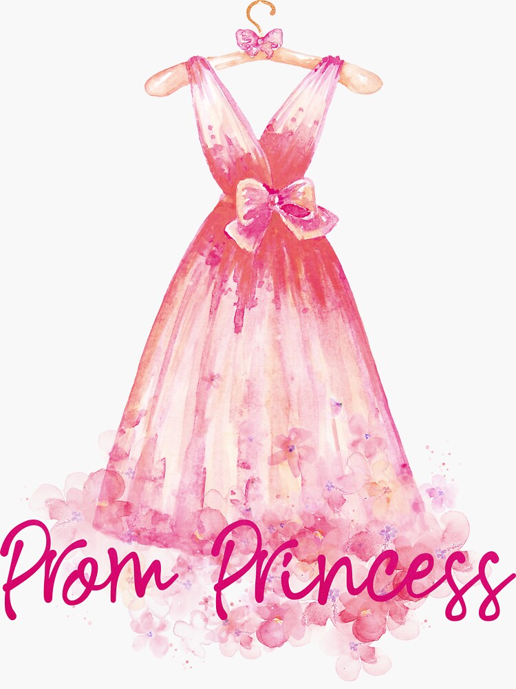 "Pink Prom Princess (on Lt. Pink)" Sticker for Sale by PawsitiveMum ...