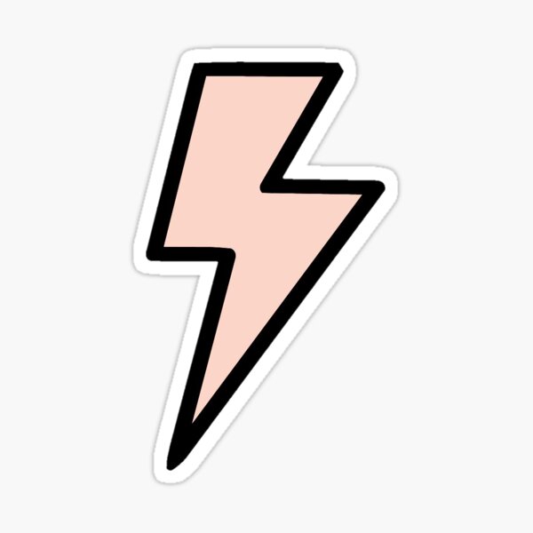 "pink lightning strike sticker" Sticker by msfuddyduddy | Redbubble