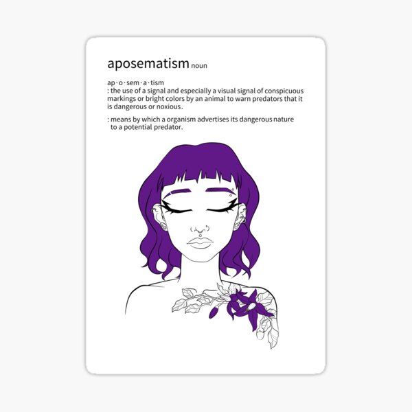 "Aposematism " Sticker for Sale by GuardianMaiden | Redbubble