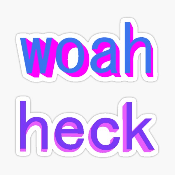 "heck dude" Sticker for Sale by kiwi595 | Redbubble