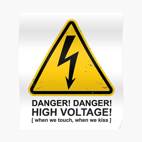 Danger Electricity Warning Posters | Redbubble