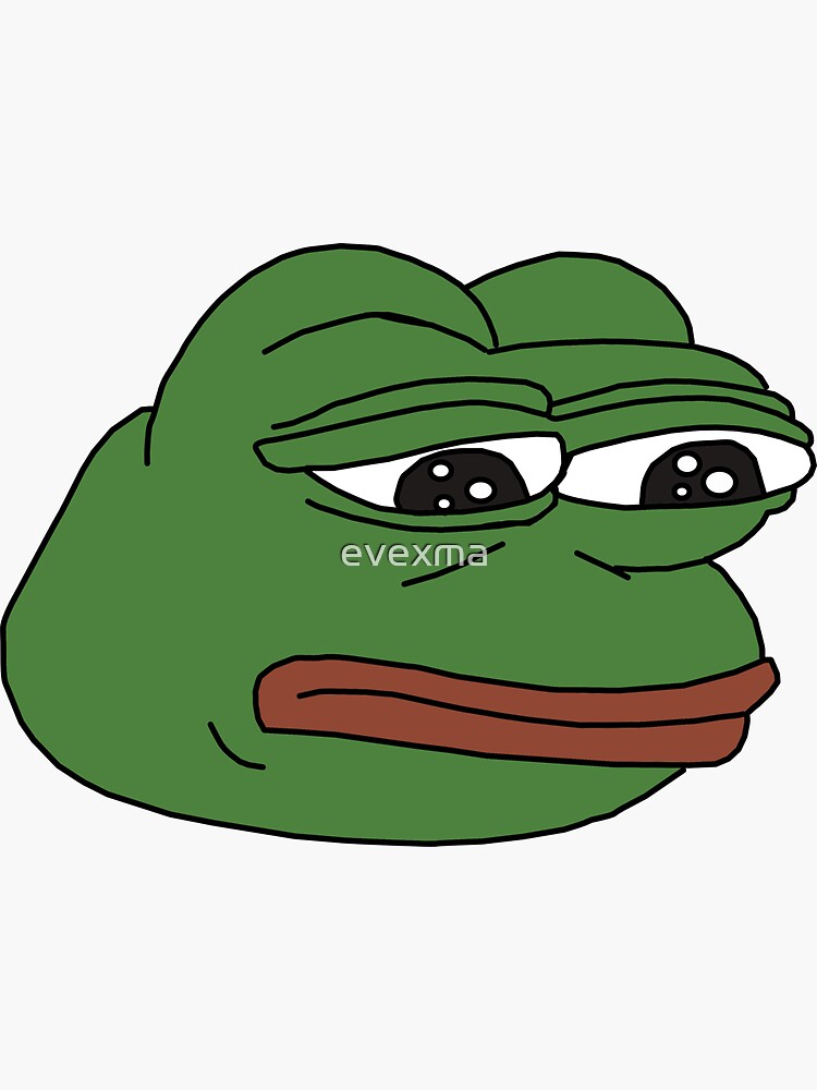 "Crying frog meme" Sticker for Sale by evexma | Redbubble