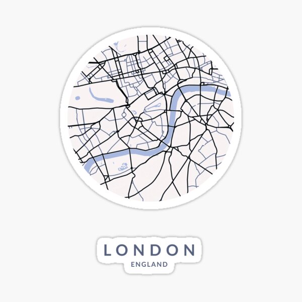 "London City Map" Sticker for Sale by BlueRoosterMaps | Redbubble