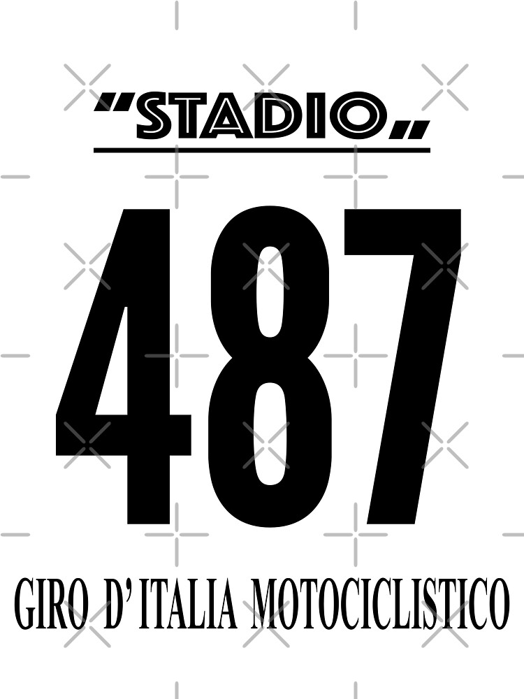 "Retro Race Number Graphic of 1955 Moto Giro Victor" Sticker for Sale ...