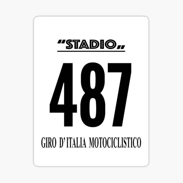"Retro Race Number Graphic of 1955 Moto Giro Victor" Sticker for Sale ...