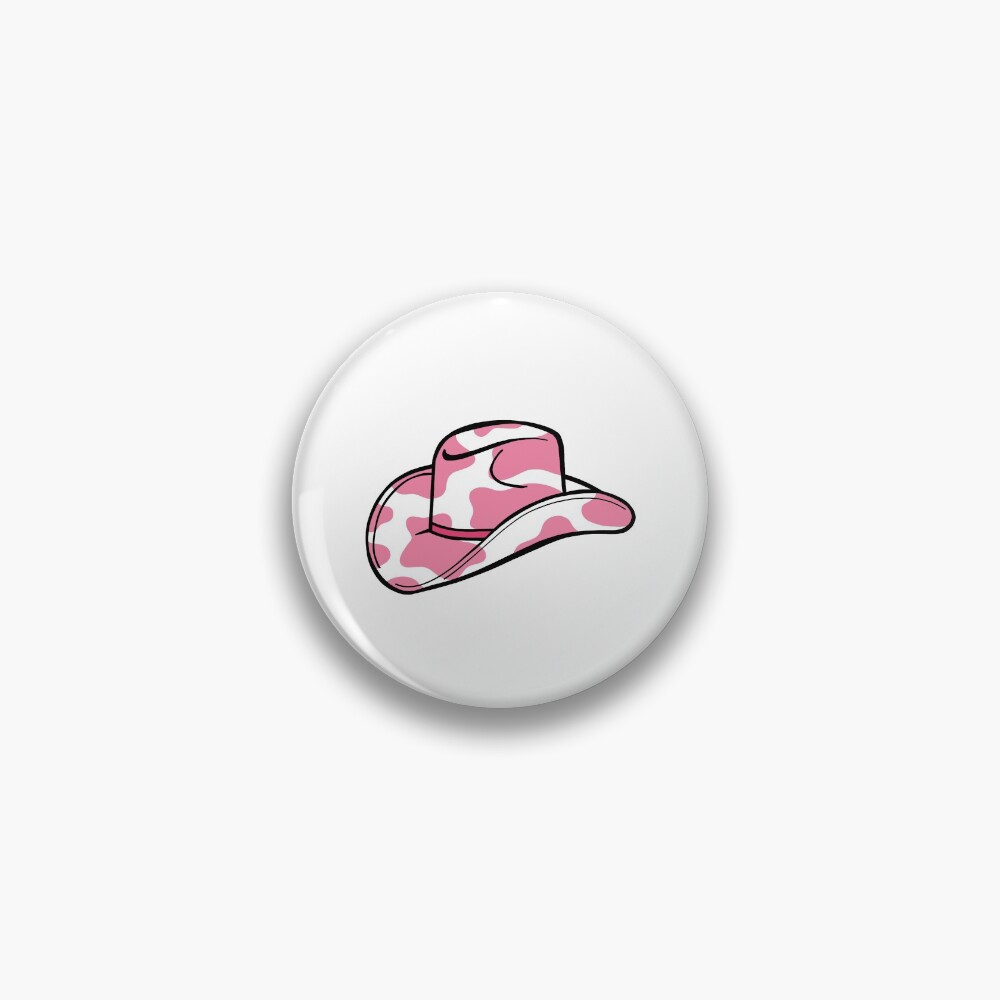 "Pink Cow Print Cowboy Hat" Sticker for Sale by isabeledmondson | Redbubble