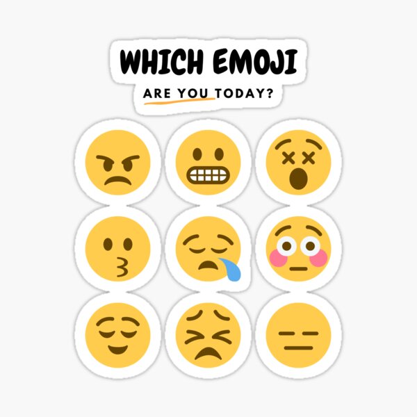 "Which Emoji are you today? " Sticker for Sale by MattandAndy | Redbubble