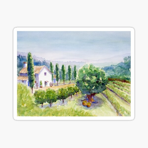 "French vineyard" Sticker by cjnconway | Redbubble
