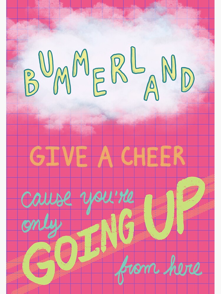"Bummerland AJR Lyrics" Sticker for Sale by salmonsoul | Redbubble