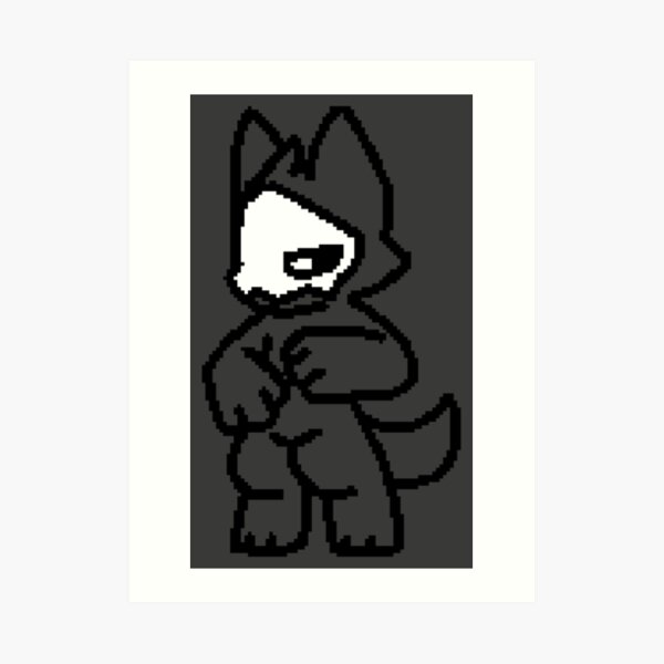 "Changed - Dark Latex Wolf Walking Sprite (Male)" Art Print for Sale by ...