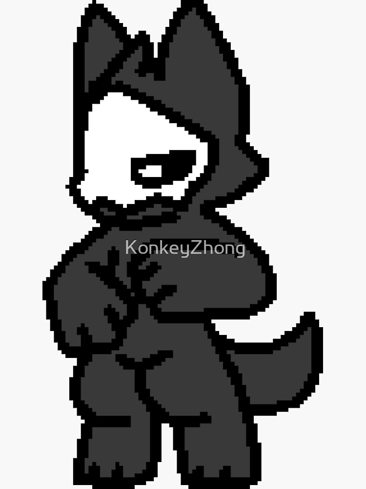 "Changed - Dark Latex Wolf Walking Sprite (Male)" Sticker for Sale by ...