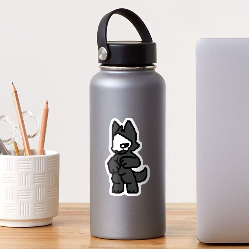 "Changed - Dark Latex Wolf Walking Sprite (Male)" Sticker for Sale by ...