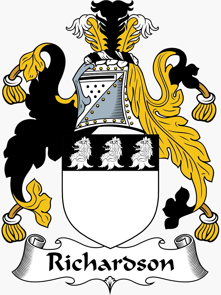 "Richardson Coat of Arms / Richardson Family Crest" Sticker for Sale by ...