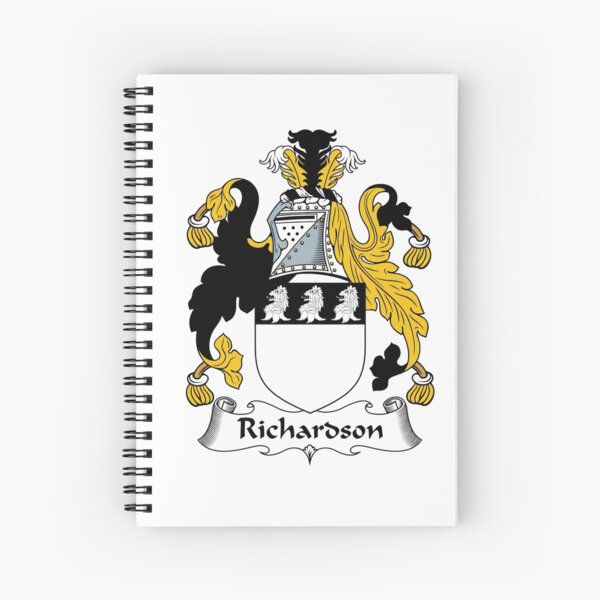 "Richardson Coat of Arms / Richardson Family Crest" Spiral Notebook by ...