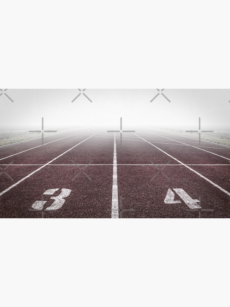 "Track and Field Fog Scenery" Poster for Sale by limitlezz | Redbubble