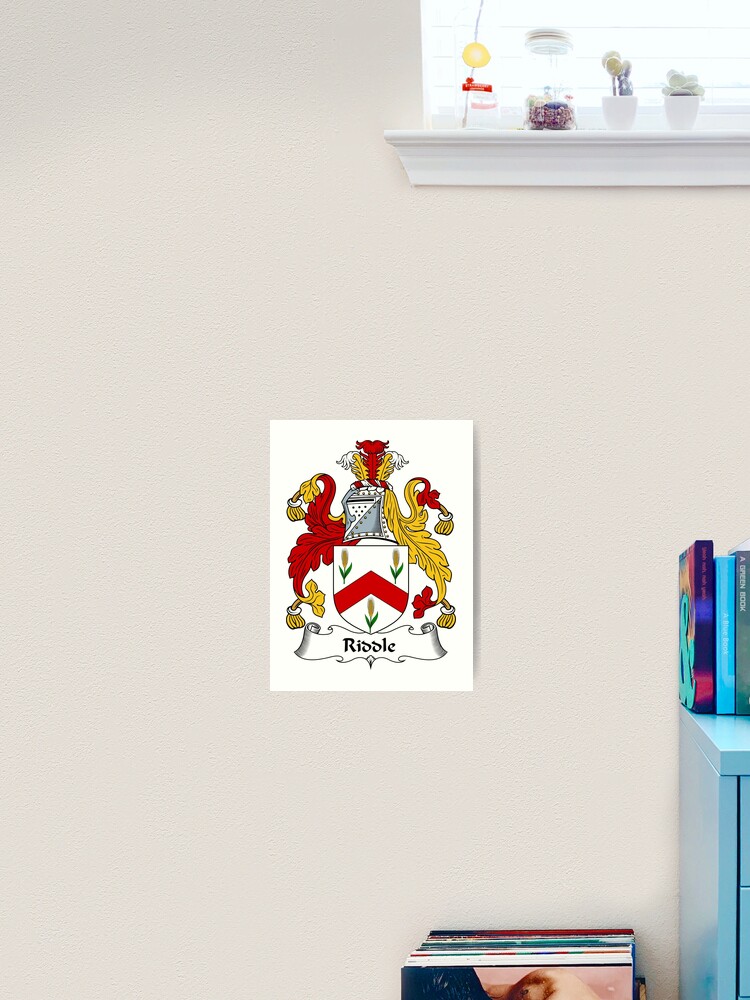 "Riddle Coat of Arms / Riddle Family Crest" Art Print for Sale by ...