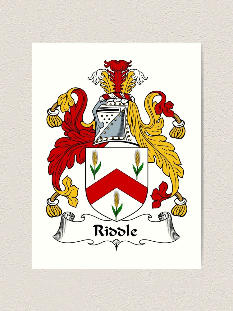 "Riddle Coat of Arms / Riddle Family Crest" Art Print for Sale by ...