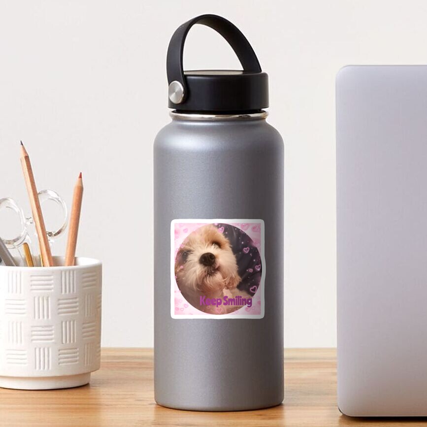 "Cavapoo 'Keep Smiling'" Sticker for Sale by Artistrosaria | Redbubble