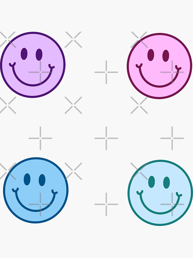 "Neon Blue Purple 4-Pack Stickers 90s" Sticker by andiegras | Redbubble