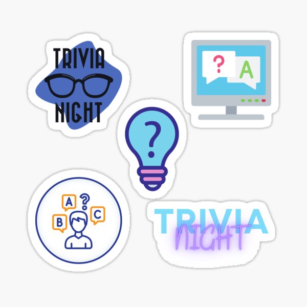 "Trivia Night Stickers" Sticker by Boarderstud | Redbubble