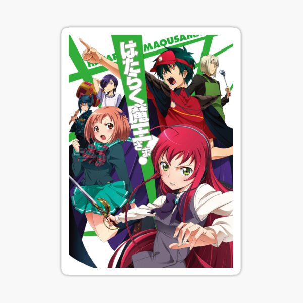 "hataraku maou sama ! season 2 " Sticker for Sale by Bumble-bee-X ...